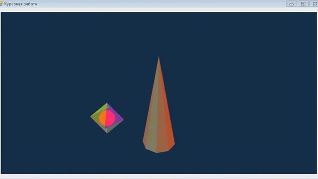 Источники света в трёхмерных сценах. Реализация трёхмерной сцены с применением прозрачности