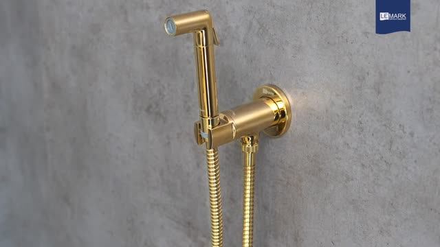 Смеситель Lemark Solo LM7171G с гигиеническим душем, встраиваемый