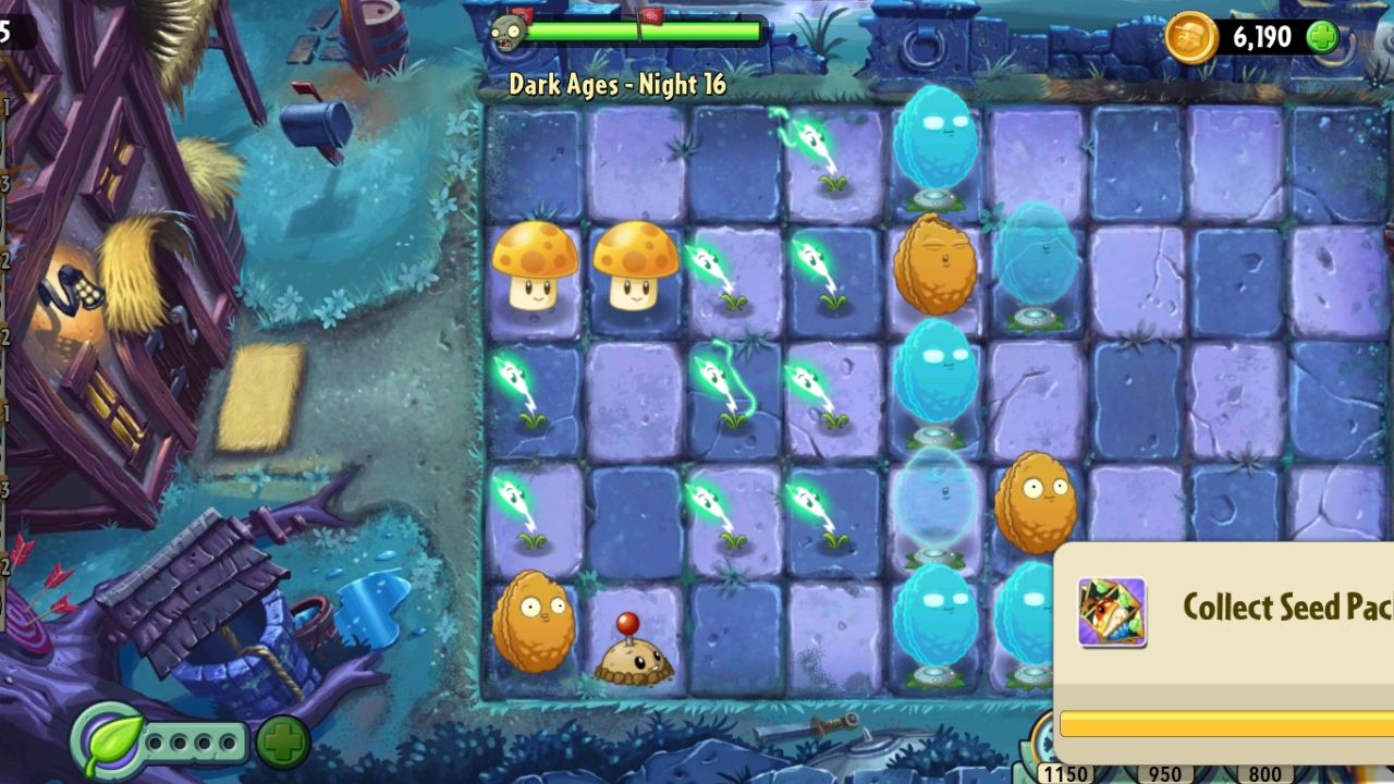 Ночь 16 Тёмные Века (Dark Ages) Plants vs. Zombies 2