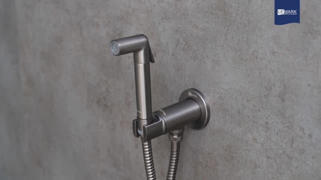 Смеситель Lemark Solo LM7171GM с гигиеническим душем, встраиваемый