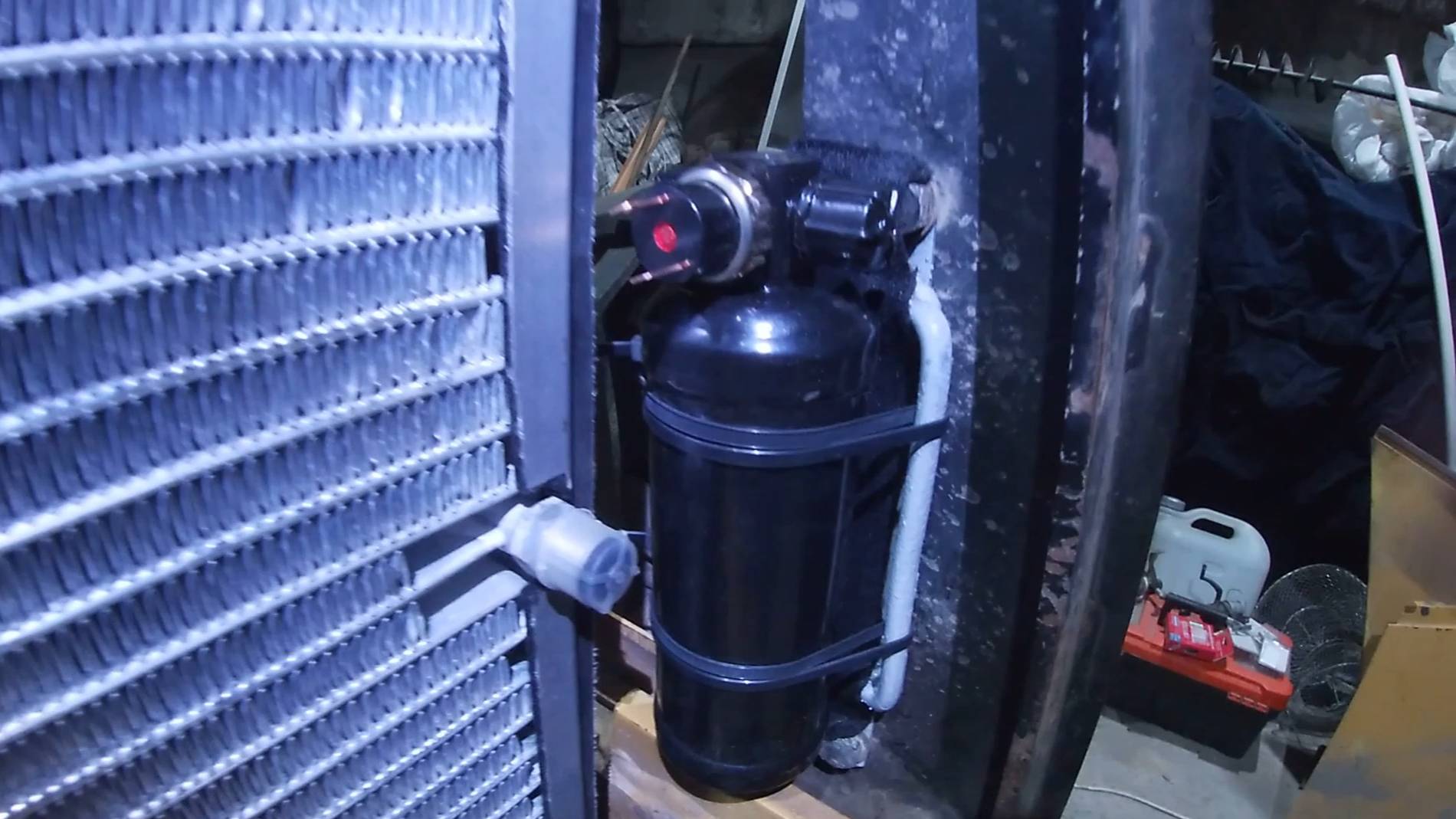 Шаг №3 Установка Осушителя (Фильтр, ресивер, абсорбер). Кондиционер в Экскаваторе погрузчике