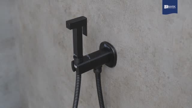 Смеситель Lemark Solo LM7172BL с гигиеническим душем, встраиваемый