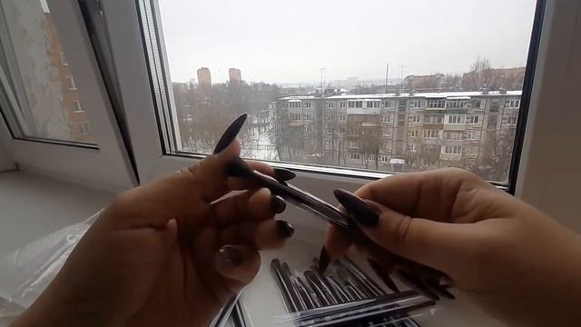 Кисти для макияжа с Aliexpress из натурального ворса козы.