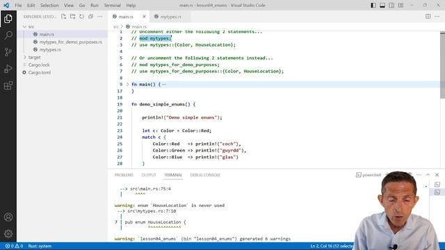 4.003. 4.2 Defining and using simple enums - Part 2