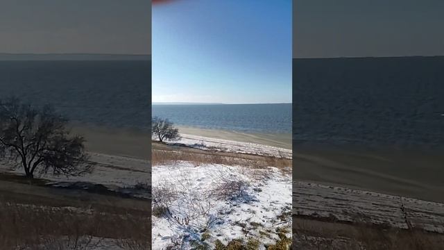 Посёлок Ильич. Азовское море. 10 февраля 2023год.#Азовскоеморе #Краснодарскийкрай #Ильич #юг #shorts