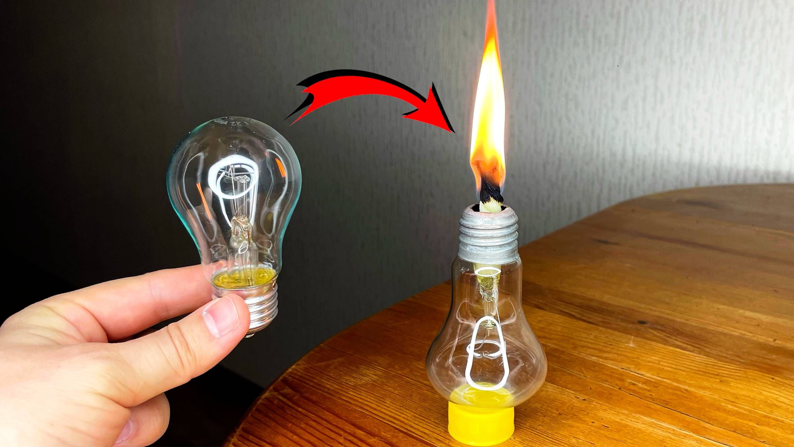 ИСПОЛЬЗУЙТЕ ЛАМПУ НАКАЛИВАНИЯ даже когда НЕТ ЭЛЕКТРИЧЕСТВА! Масляная свеча за 2 минуты!