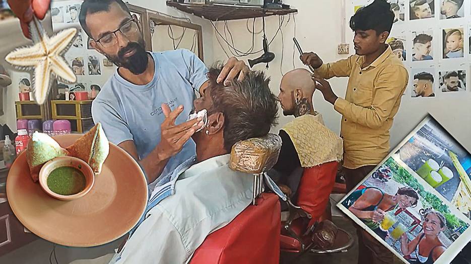 Арамболь-Мандрем. Еда и парикмахерская для местных. Мандала на пляже. Огненная курица. Звёзды вблизи