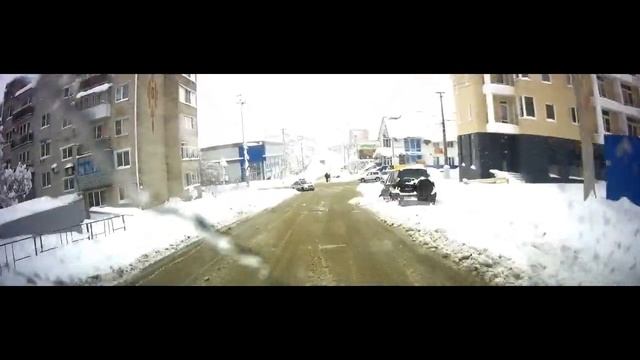 Снег в Крымске