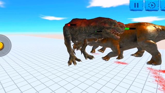Triceratops vs Tyrannosaurus - Animal Revolt Battle Simulator