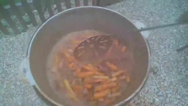 Плов в казане 🍲 на открытом огне 😋