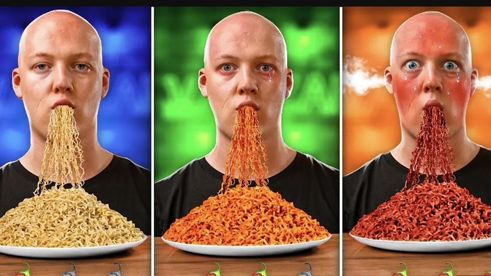 ОСТРАЯ vs OCTPEE vs САМАЯ ОСТРАЯ ЛАПША БЫСТРОГО ПРИГОТОВЛЕНИЯ