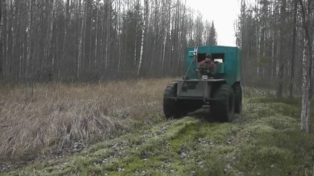 На каракате в лес. Испытание новой техники.