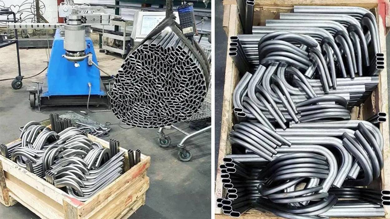 Серийная гибка плоскоовальной трубы со 100 % повторяемостью на автоматическом трубогибе MASTER.3X