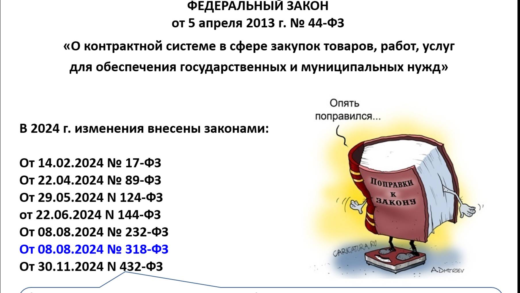 Ключевые изменения в регулировании контрактной системы в 2024 г. и ориентиры на 2025 г.