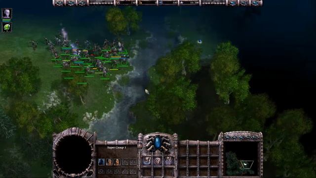 Armies of Exigo: mission 4: Emerging from Shadow; playing on Linux (Gentoo, Conty). Fourth attempt.