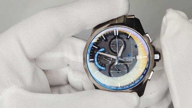 Обзор оригинальных наручных японских часов CASIO OCEANUS Multi band 6 solar модель OCW-S3000 Manta