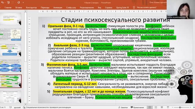Психоанализ. Представление о строении психики и природе человека в работах З.Фрейда