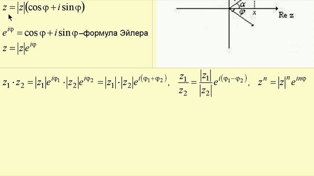Три формы записи комплексных чисел. Элементарные действия над комплексными числами