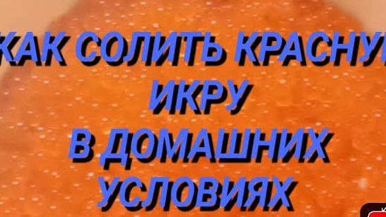 как солить красную икру в домашних условиях