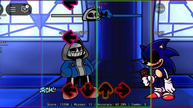 играю в фнф с подпищиком（другом)