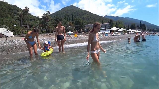 Абхазия. Пицунда. Лдзаа. Дурипш. Абхазия. Отдых на море.  Купаемся в Дурипш.