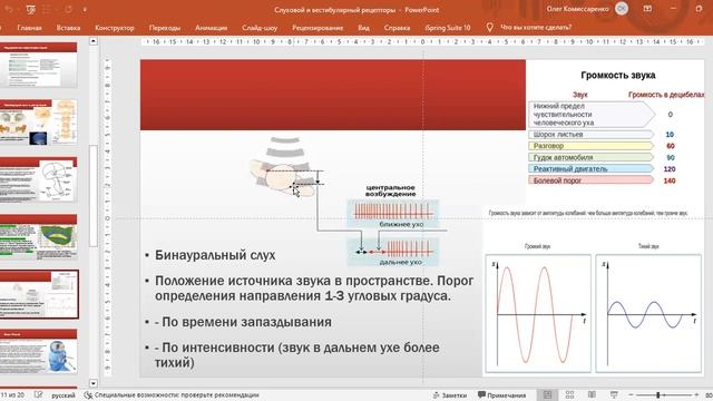 Слуховой и вестибулярный анализаторы