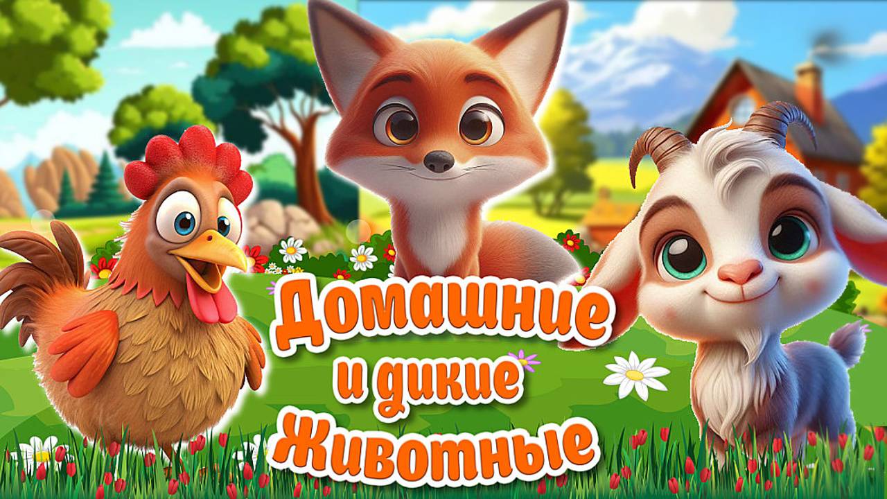 Домашние и Дикие  Животные + Сборник Развивающих видео и Мультиков для Детей про Животных