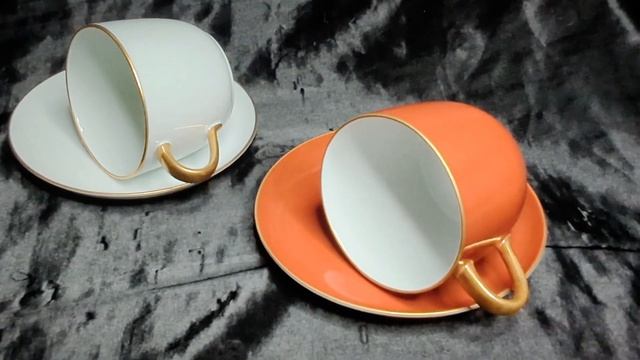 Две чайные пары из японского фарфора от премиальной фирмы Noritake.