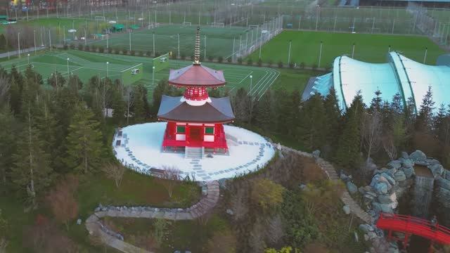 Японский сад, вид сверху. Парк Краснодар (Галицкого)