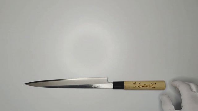 НОВЫЙ кованый Японский  поварской шеф нож Янагиба  в заводской упаковке 90х годов выпуска❗