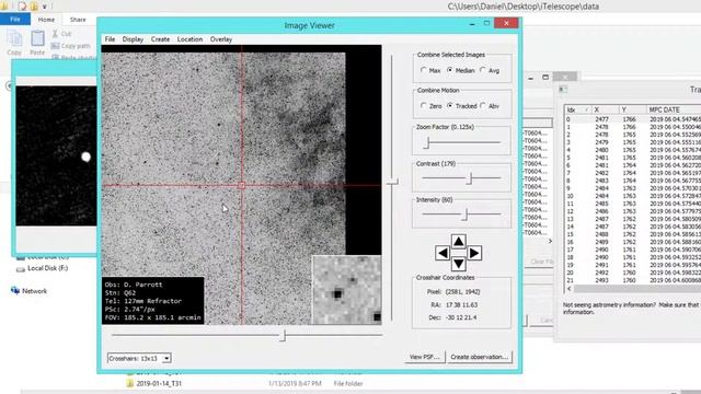 (2019-06-16) Detection of (22) Kalliope and a Mars Crosser