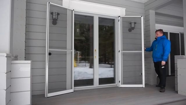 Двухстворчатые москитные двери | Alumdevelop