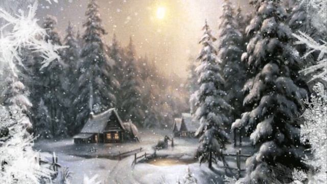 Домик в глухом лесу. Новогодний футаж. Зимний футаж. Красивый футаж для видео.