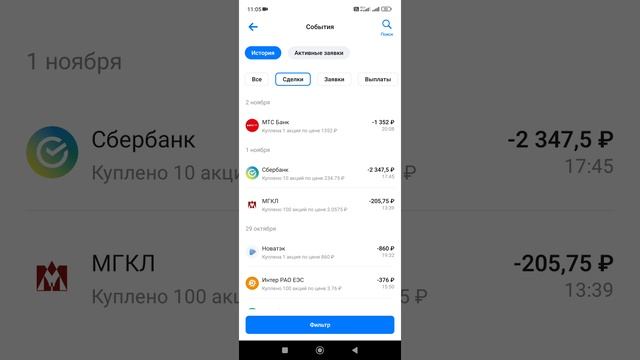 Продолжаю добавлять акции на снижении в расчете на лучшее и на дальнейшую выплату дивидендов).