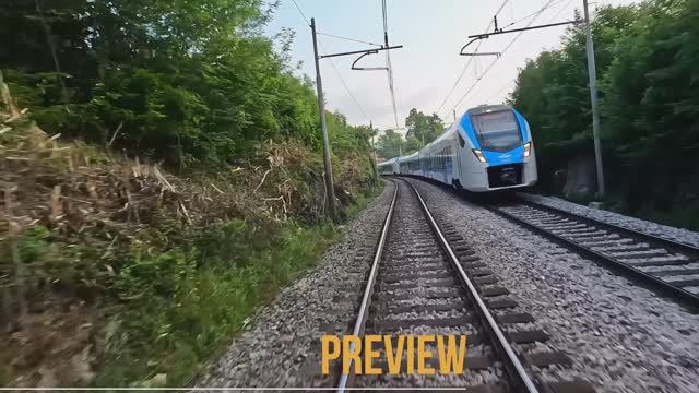 Из Любляна в Копер (Словенская железная дорога), вид машинистов поезда в формате 2K 60fps HDR