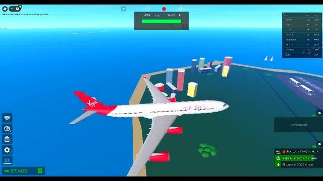 летаю на самолёте в роблокс