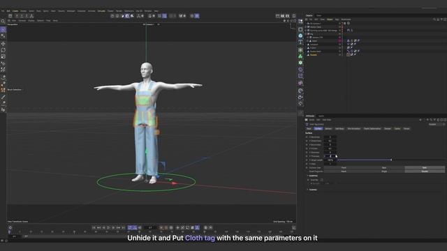 Garment Simulation in Cinema 4D (Motion Data Retargeting)