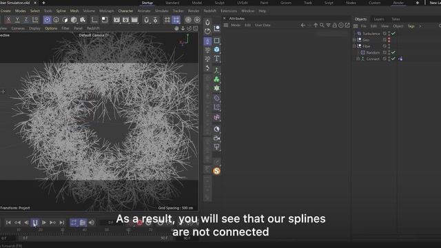 Spline Morph and Fiber Simulation in Cinema 4D (Redshift)