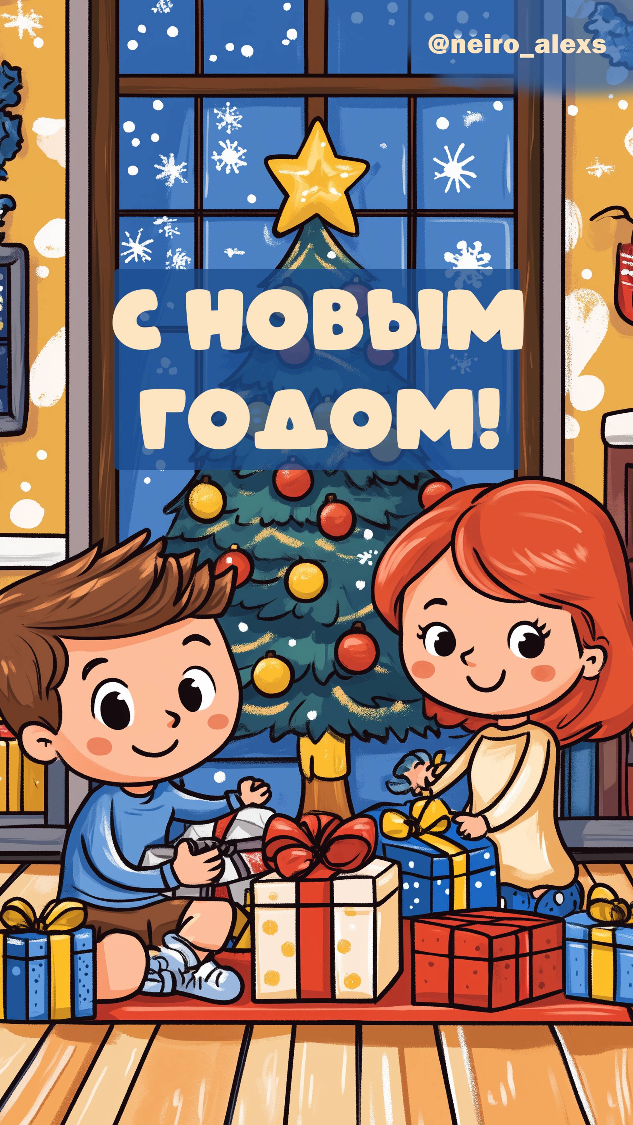 С Новым годом! С наступающим Новым годом. Нейросеть для видео.
