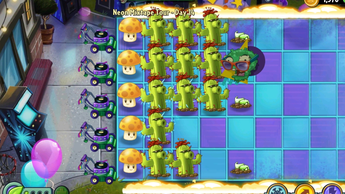 День 14 Неоновый Микстейп Тур ( Neon Mixtape Tour)  Plants vs. Zombies 2
