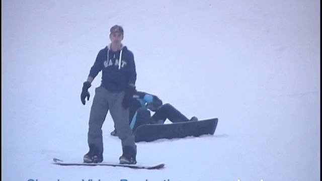 Вечернее шоу Первого Игрового канала. Катание на сноуборде