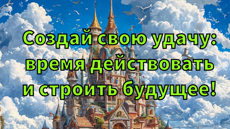 Создай свою удачу: время действовать и строить будущее! Мотиватор. Мотивационное видео