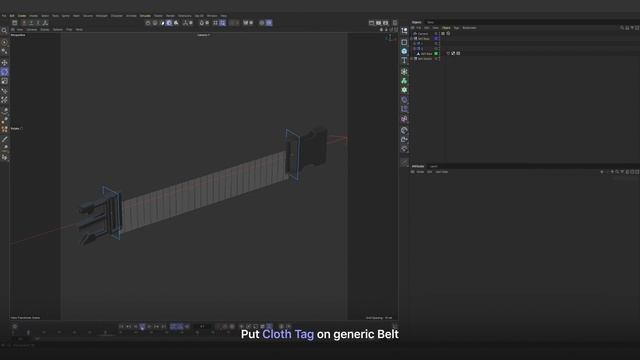 Belt Animation Rig Part 1 Simulation(Proxy) + Connector Tag in Cinema 4D