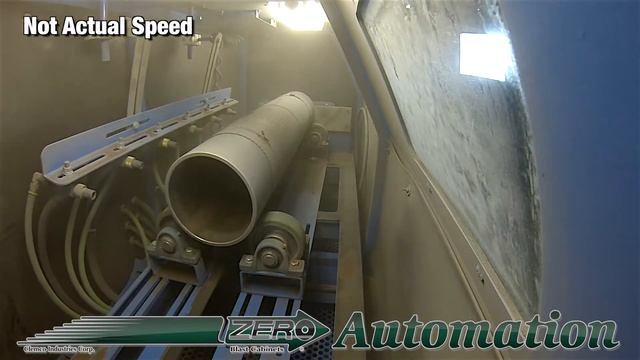 Абразивоструйная очистка труб в камере