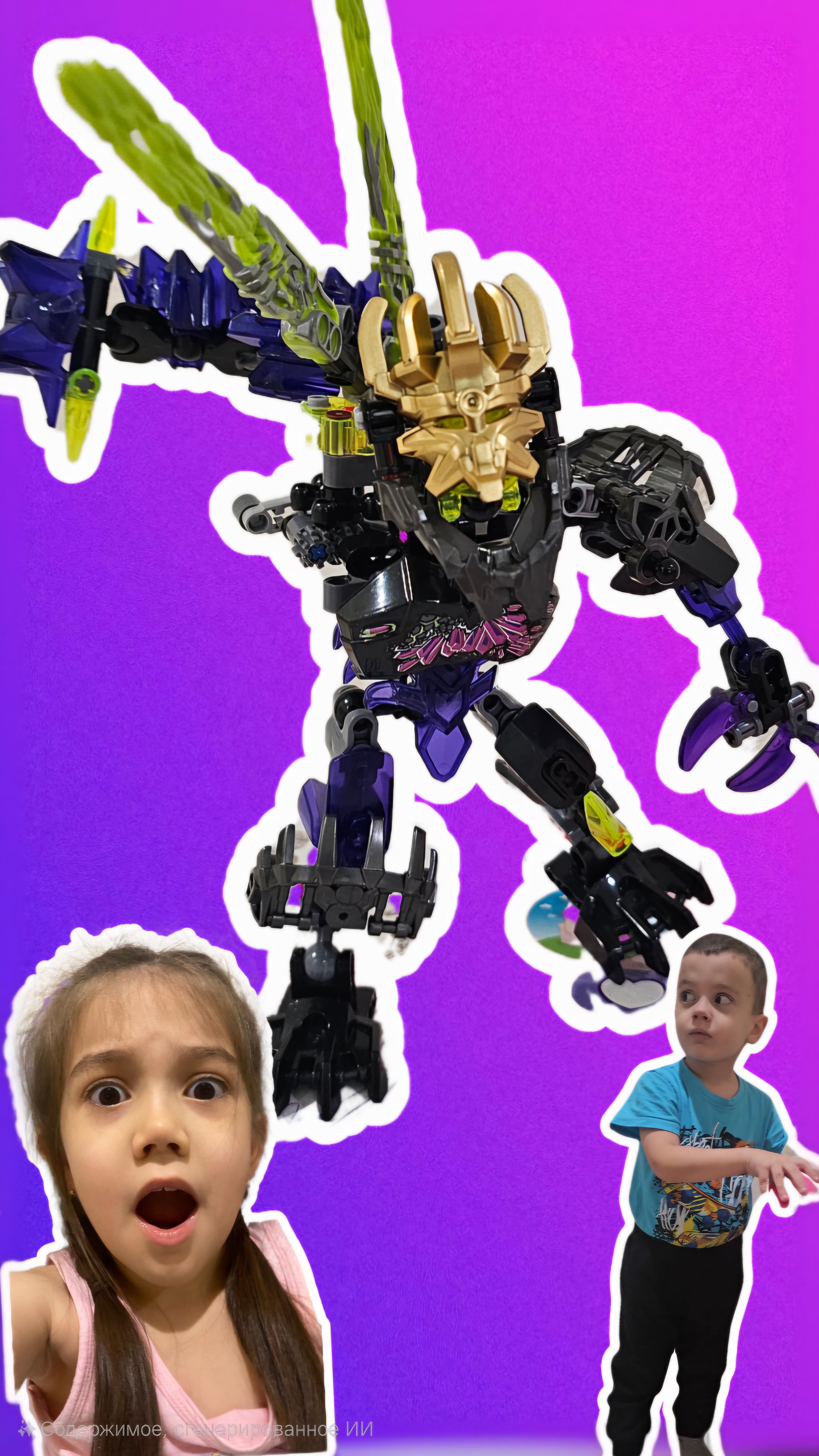 💜🩷  Алиана и Камиль:Собирают Умарка Разрушителя в LEGO Bionicle