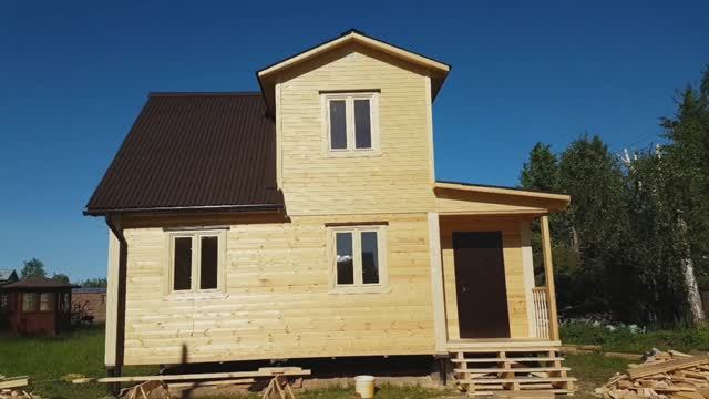 Заказ-Дом: строительство на заказ домов из сухого бруса с мансардным этажом под ключ из Пестово
