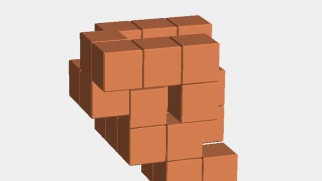 027. Головоломка "Дырявый кубик". Разборка