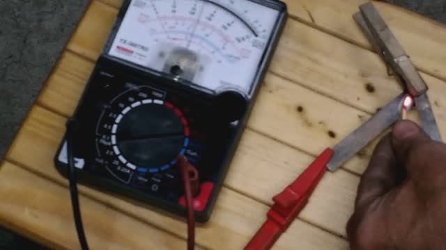 Работа полупроводникового термоэлемента, изготовленного методом СВС