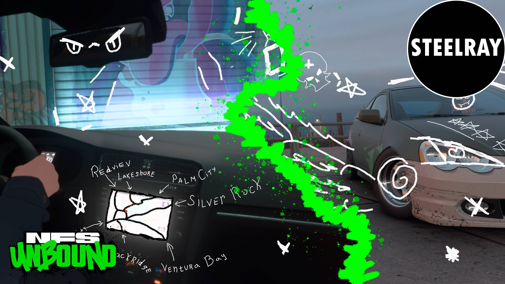 NFS Unbound VolksWagen Golf GTI Clubsport "Battle Machine (Black)" / Acura RSX-S "Battle Machine"