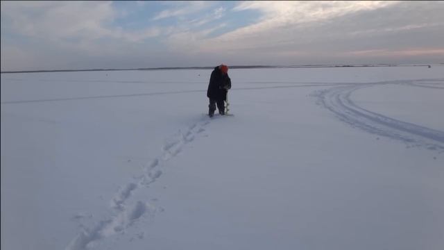 Ледобур + шуруповёрт  Ice Auger Test